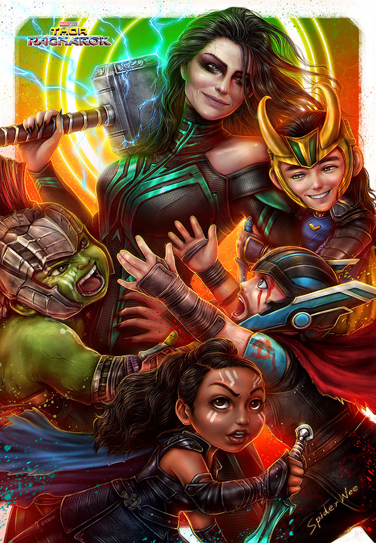 ArtStation - Thor: Ragnarok __ Revengers vs.Hela