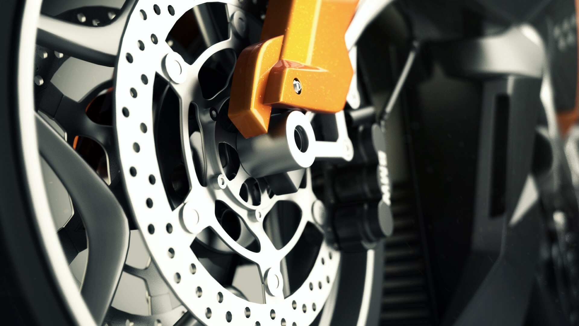 ArtStation - MOTORCYCLE SYSTEM BRAKE - (Engineering visualization)