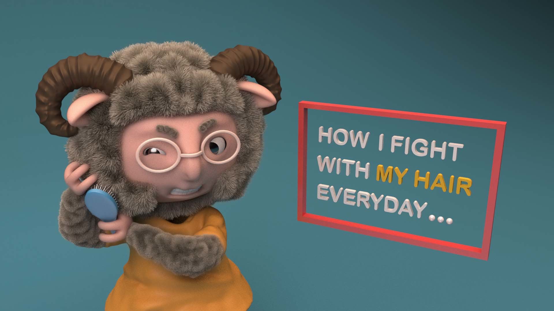 ArtStation - HOW I FIGHT WITH MY HAIR EVERYDAY