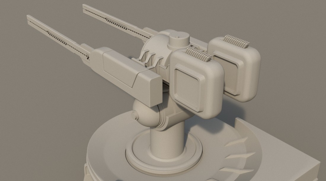 Richard Throgmorton - Space Ship Mounted Rail Gun