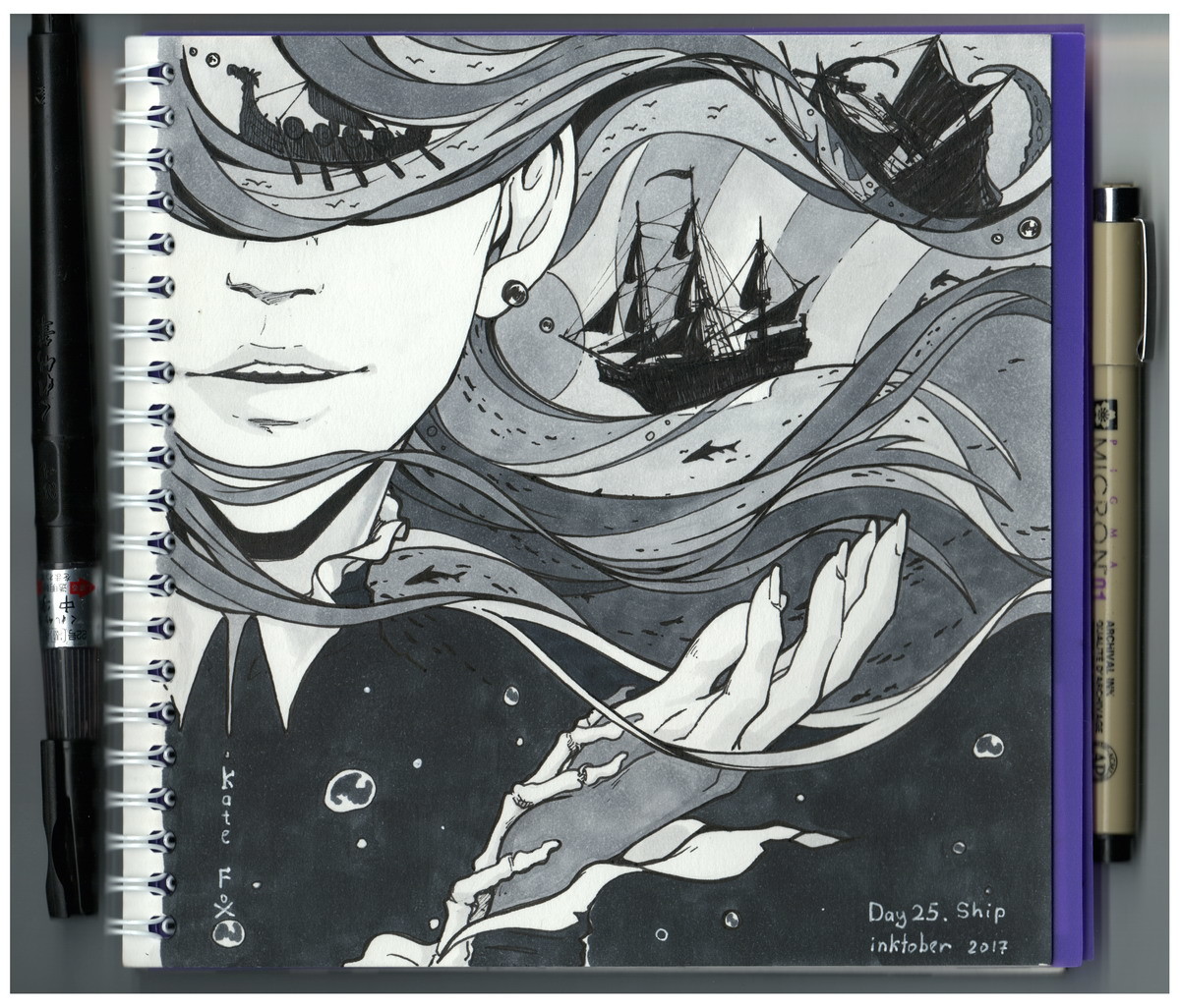 Kate Fox - The last pieces of inktober 2017