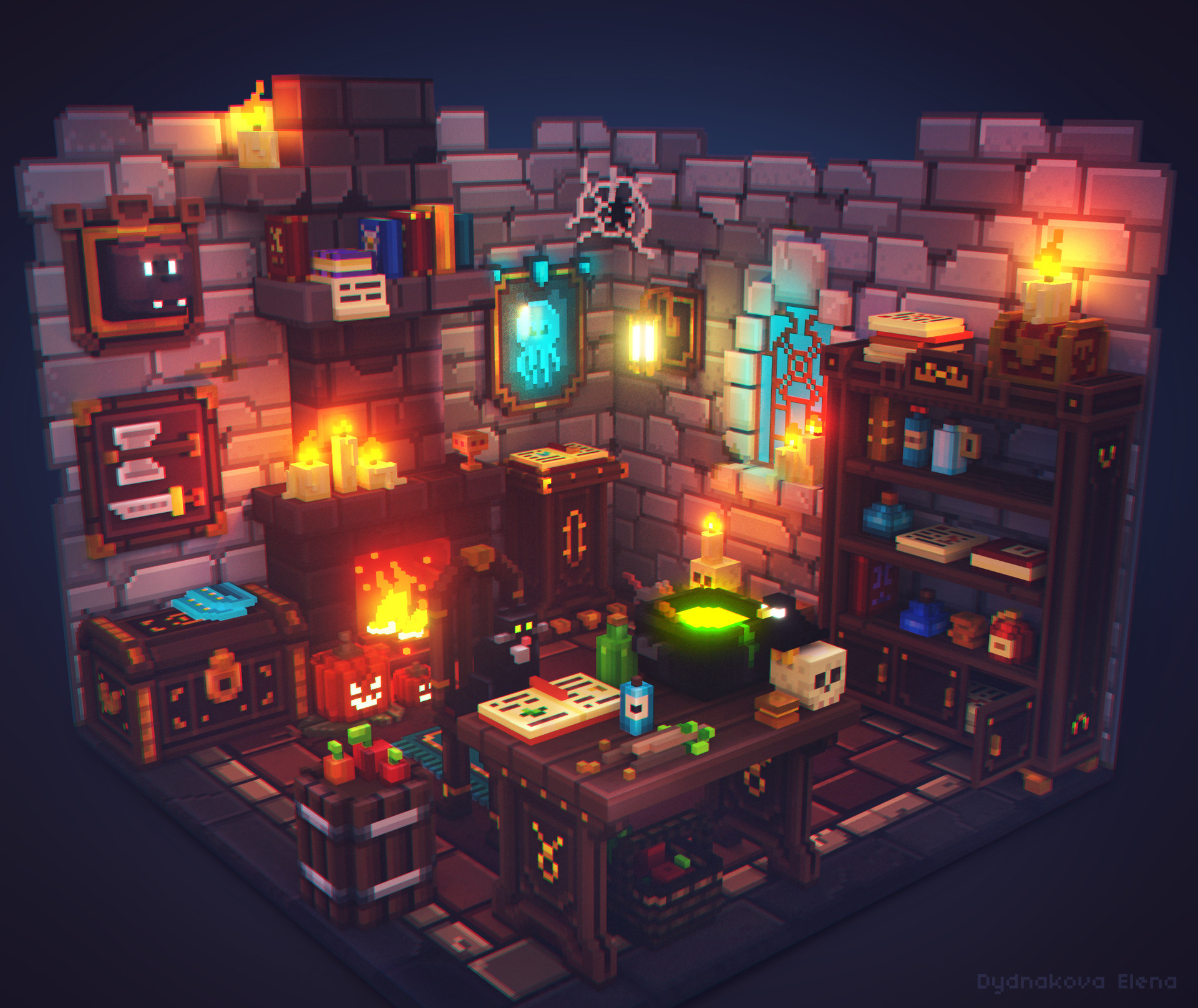 ArtStation - Halloween Magic Room (voxel)