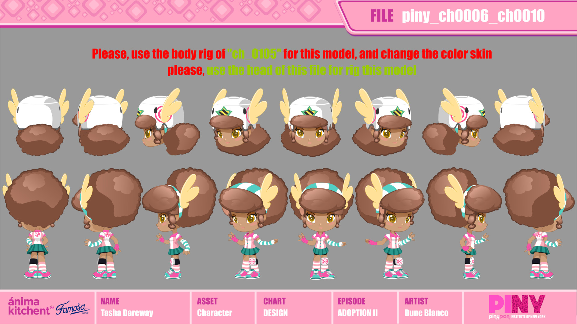 Dune Blanco - PINY Institute Of New York _ CHARACTER DESIGN