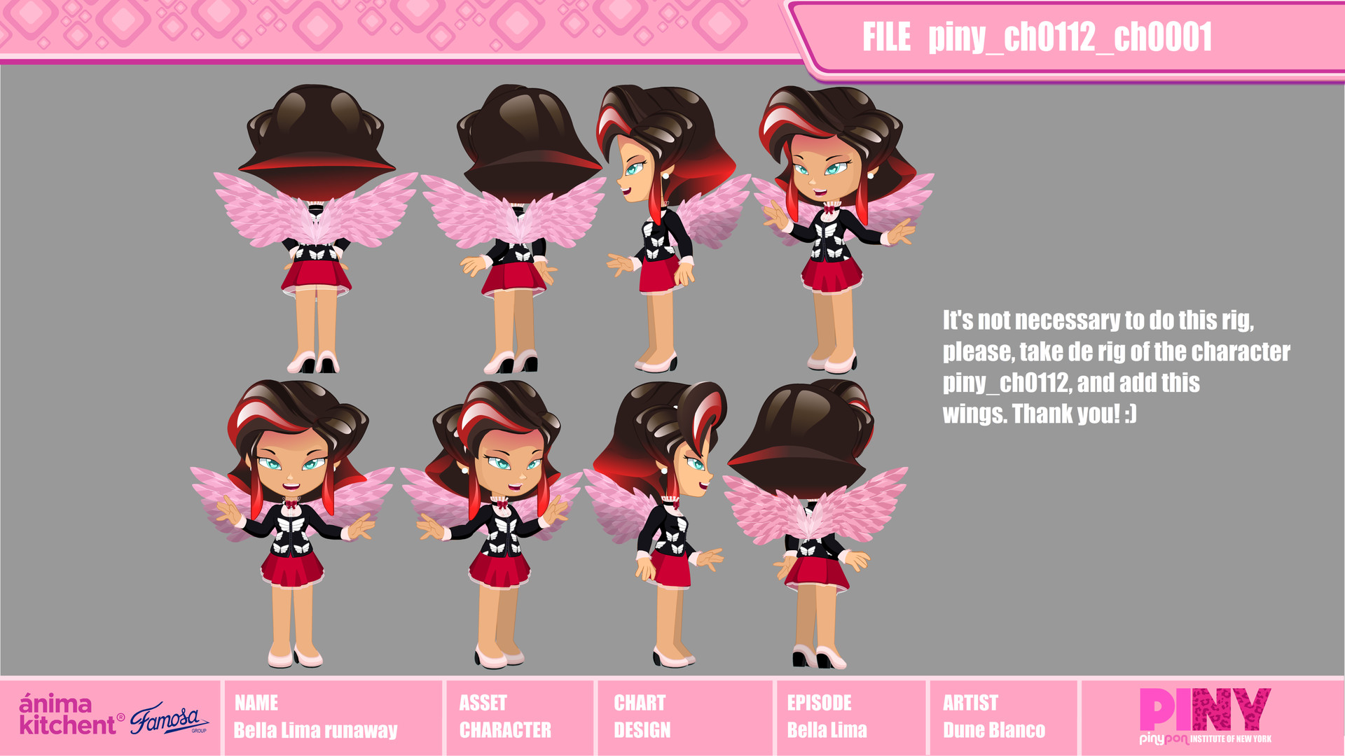 Dune Blanco - PINY Institute Of New York _ CHARACTER DESIGN