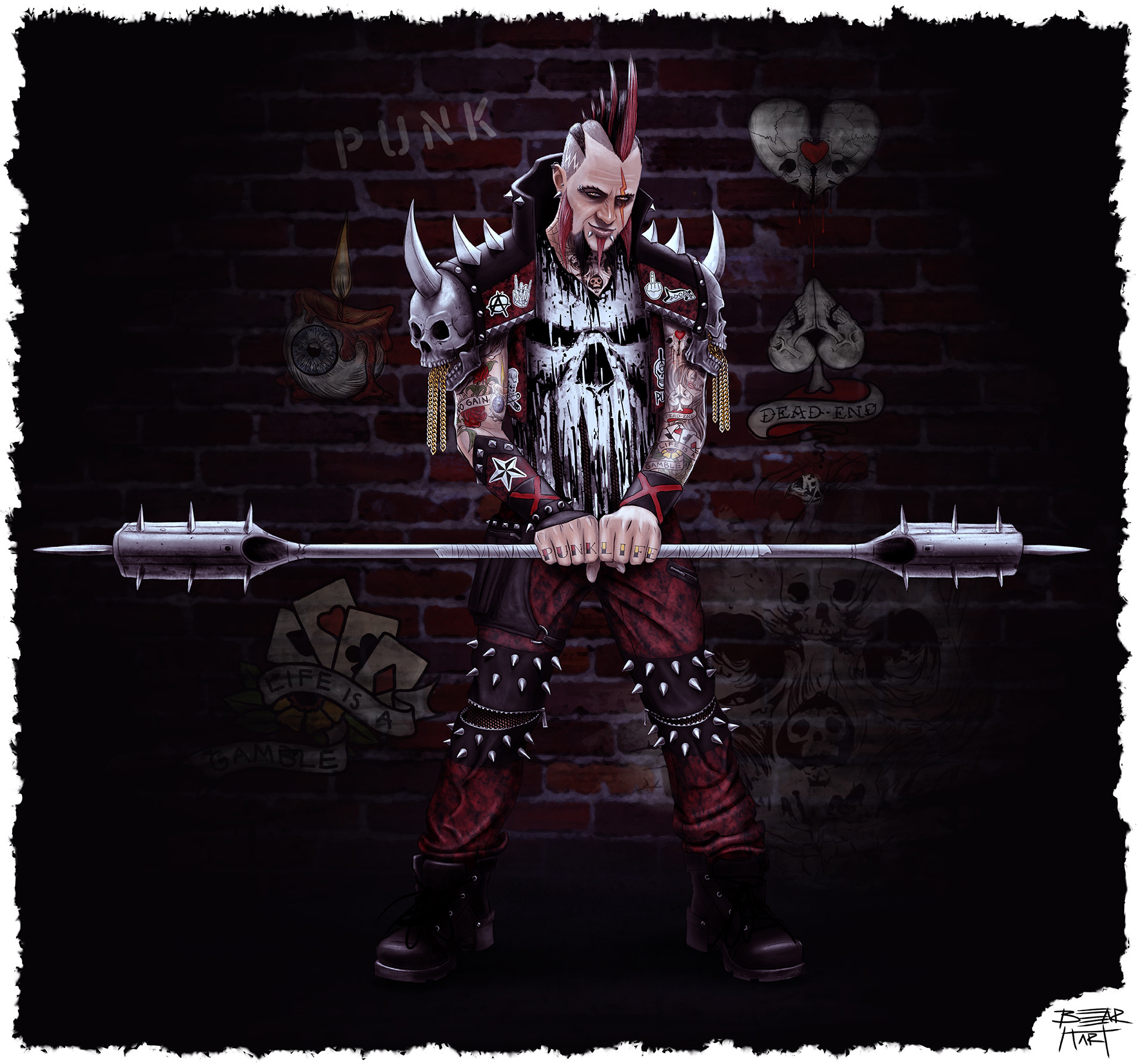 Bear Hart - "Soul Punk Boss" Spike - Character Design