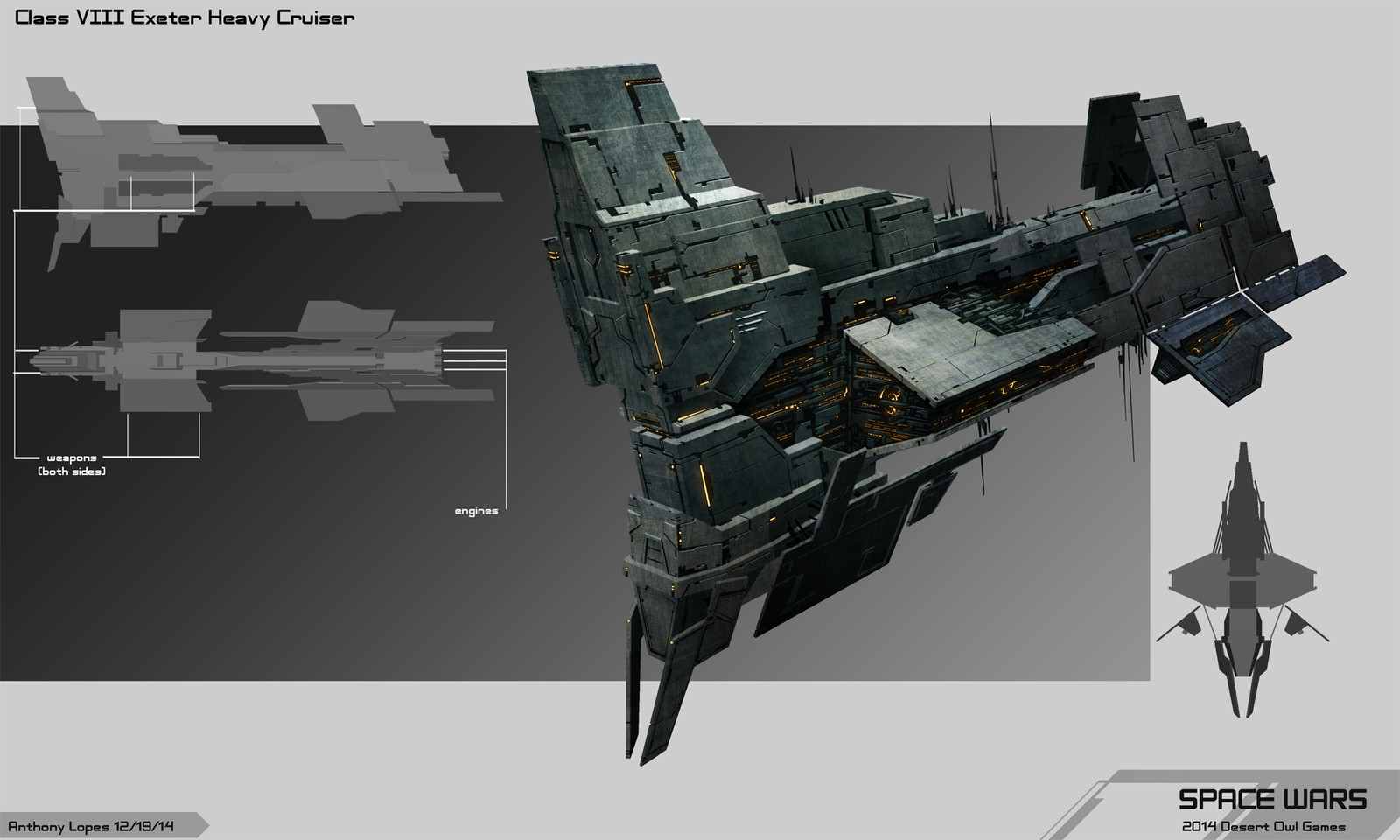 Anthony Lopes - Space Wars Ship Concepts: SOL Imperial Worlds