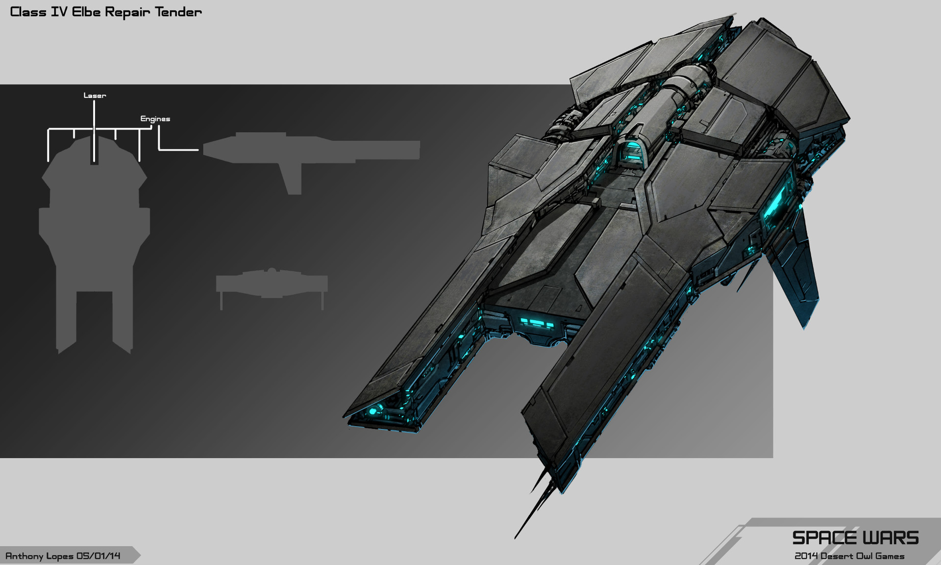 Anthony Lopes - Space Wars Ship Concepts: SOL Imperial Worlds