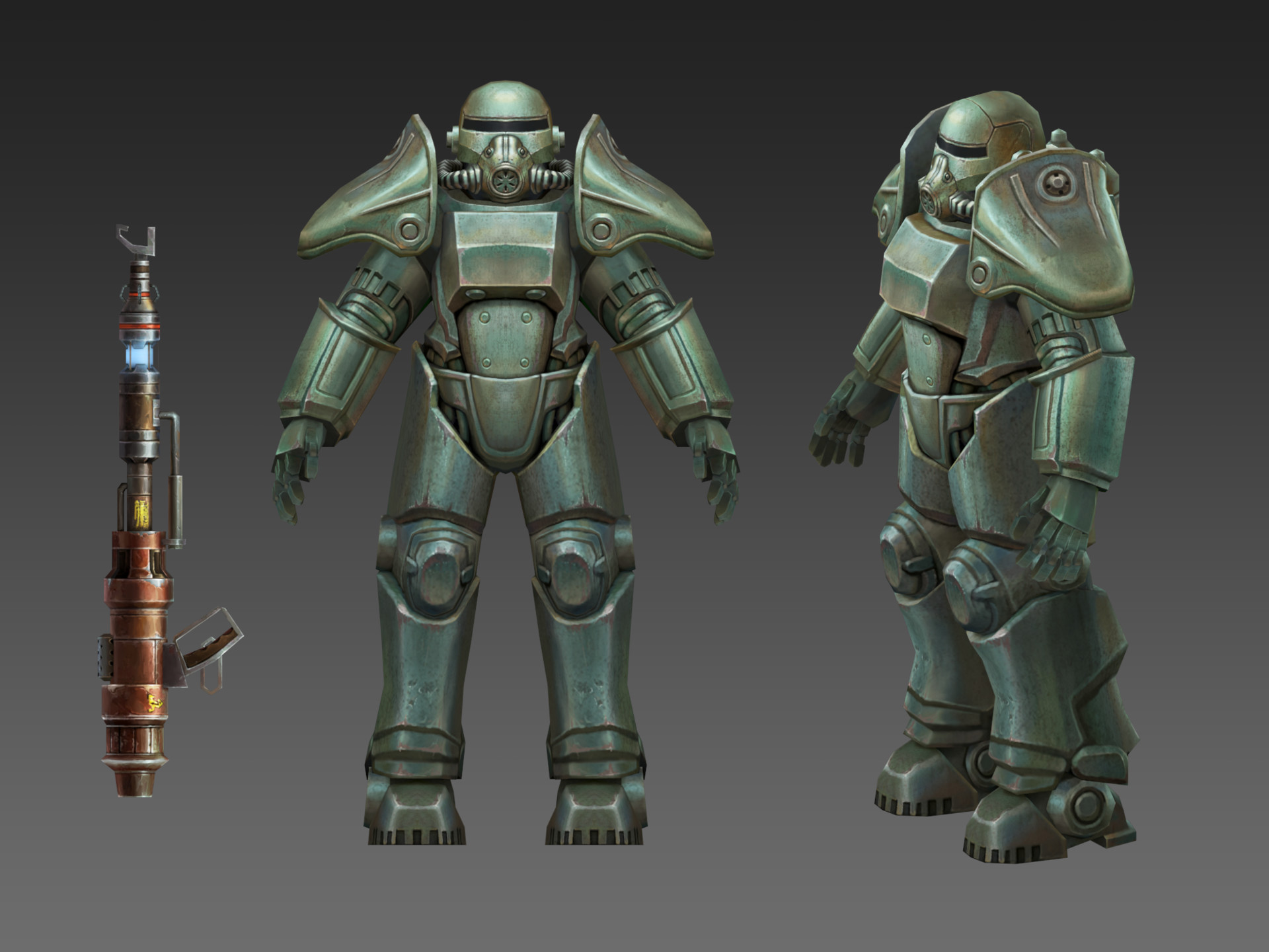 ArtStation - T45盔甲和抢