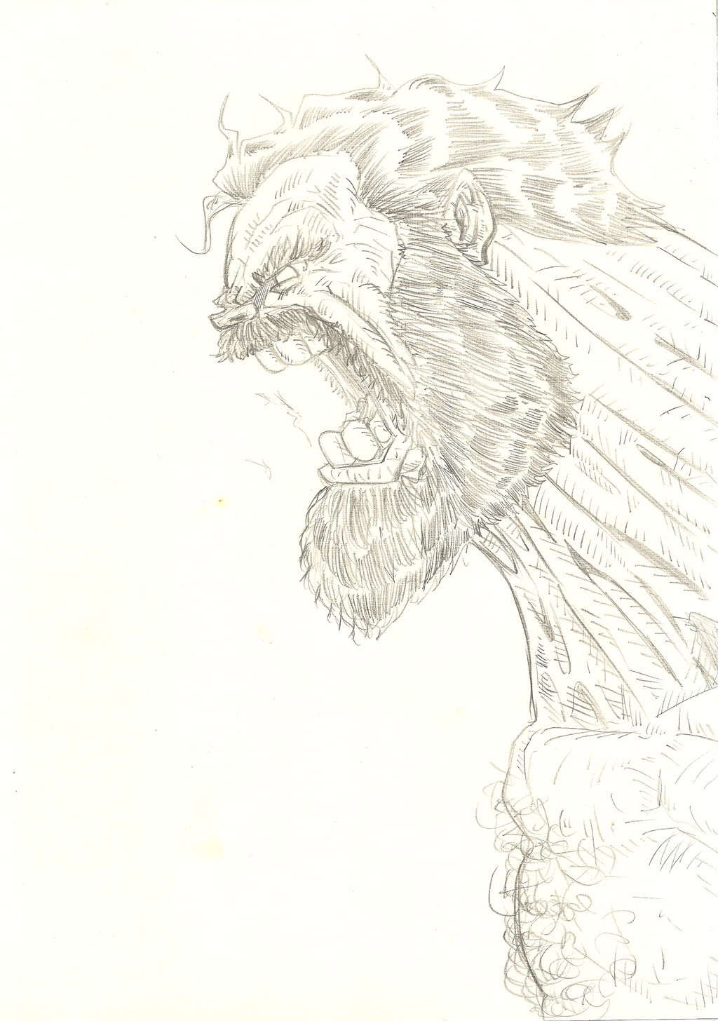 ArtStation - Red hulk ariel pencils