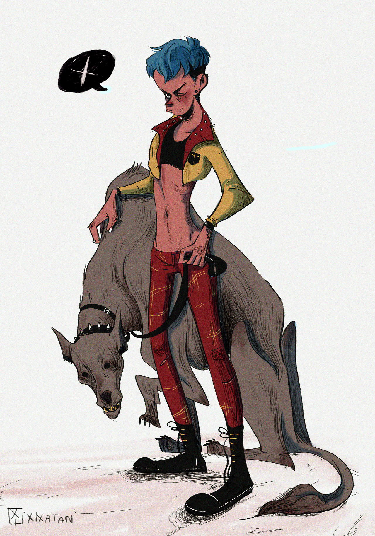 ArtStation - Punk and his faithful Hyena.