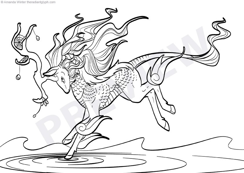 mythical animals coloring pages