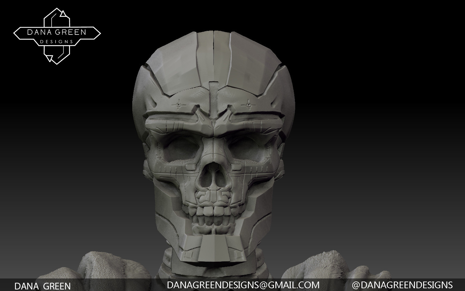 ArtStation - Cyborg Skeleton Bust