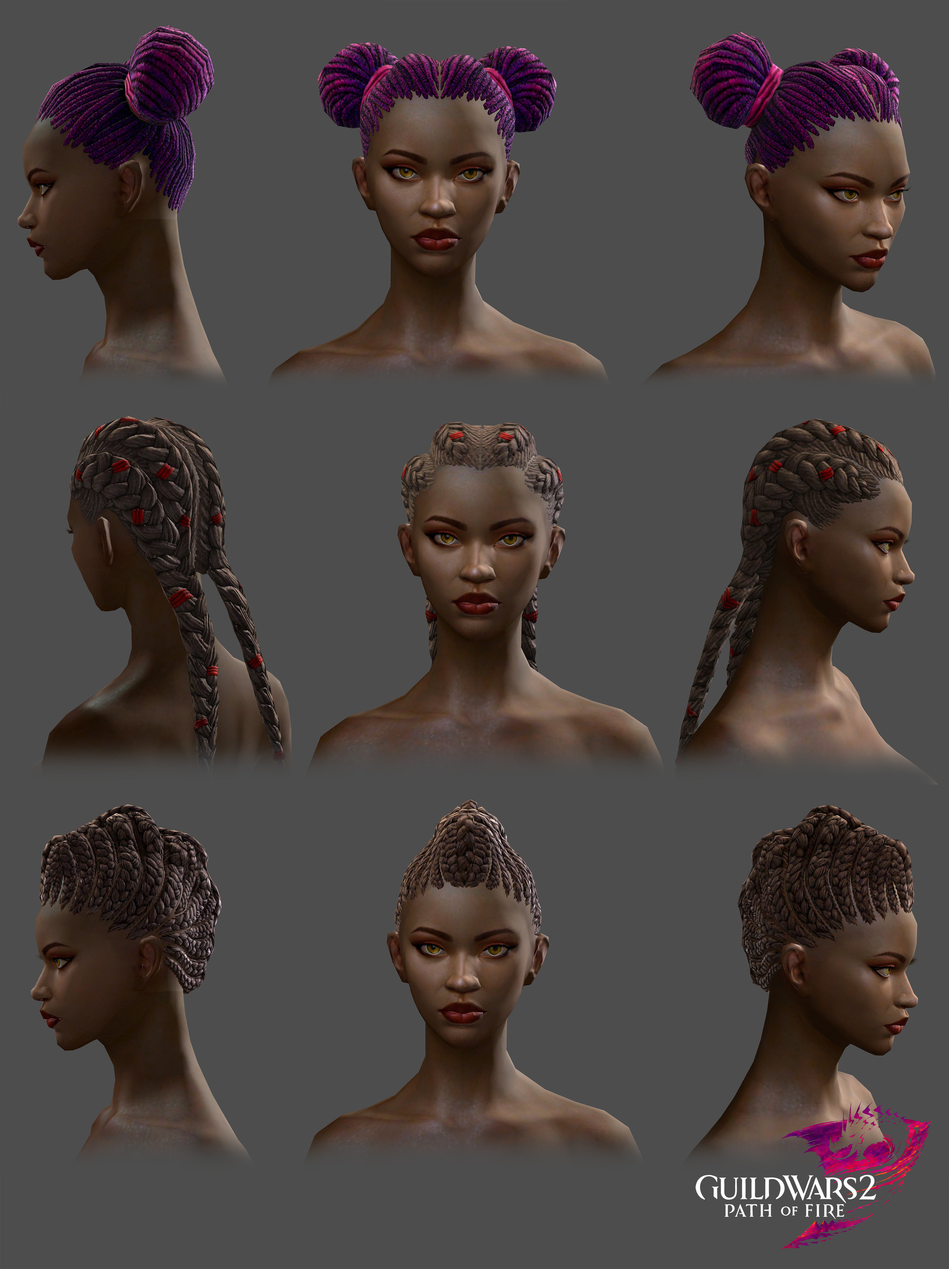 Vanessa Le - Hair & faces (GW2 - Path of Fire)