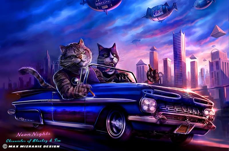 ArtStation - Cruising to Cat City