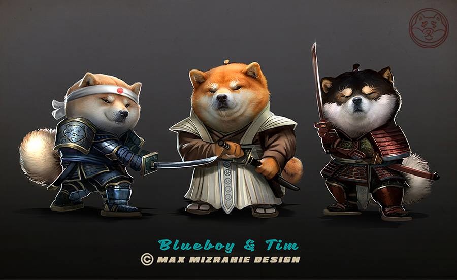 ArtStation - Shiba Inu Samurai