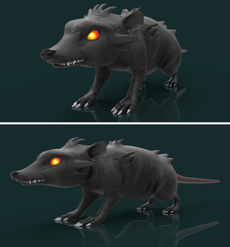 ArtStation - Rat model for game