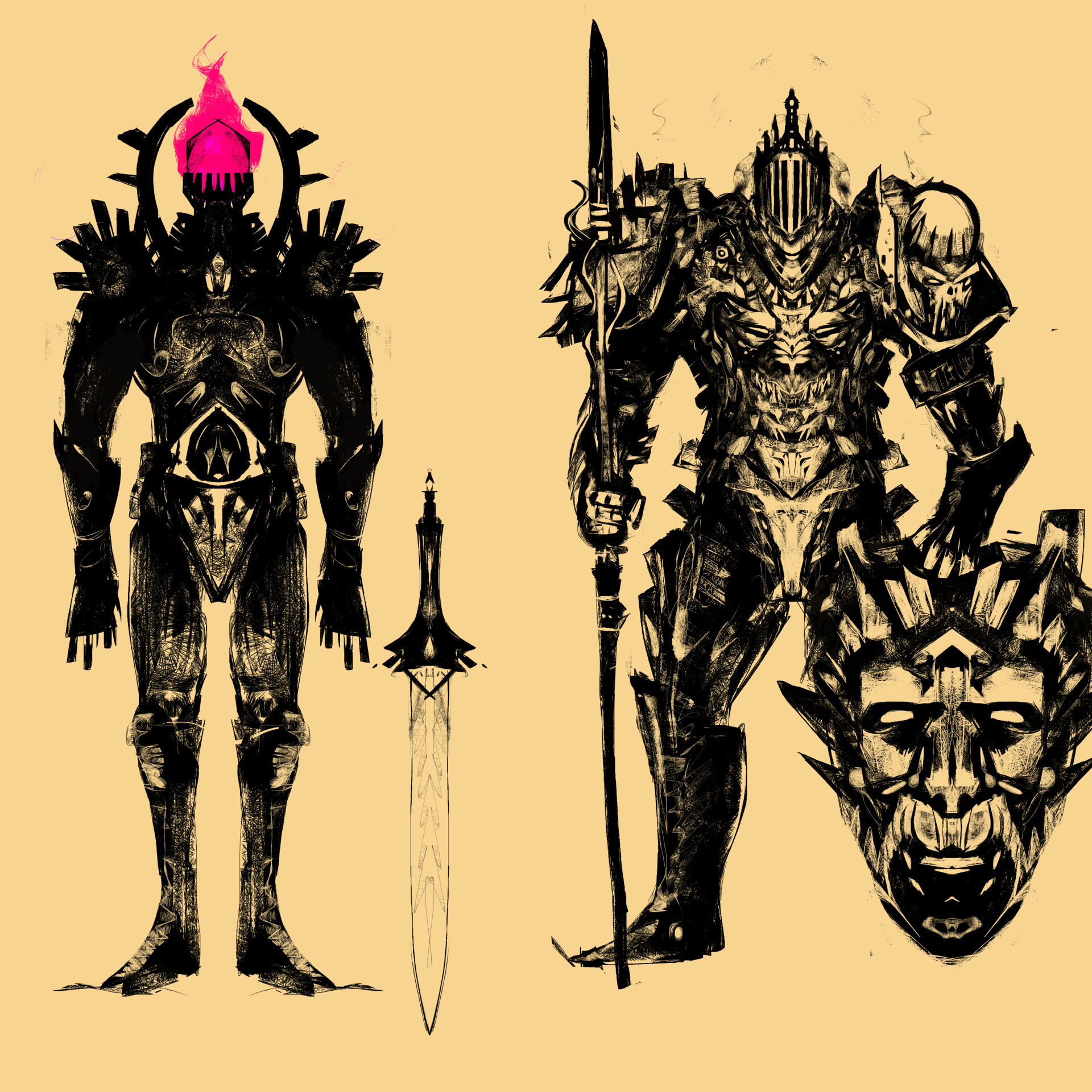 ArtStation - Symmetry and Semi-symmetry doodle ( lost a leg)