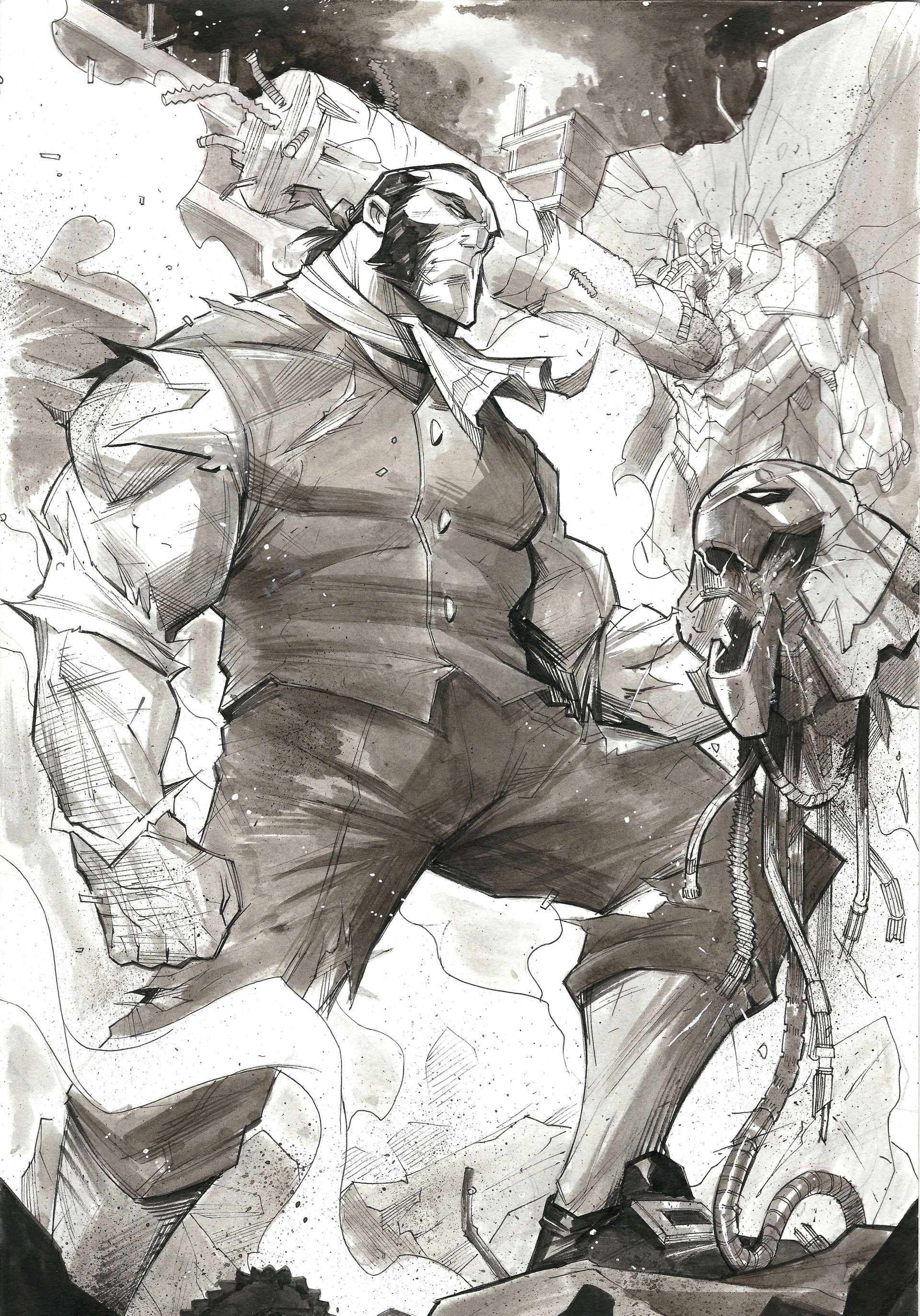 ArtStation - Sebastian Shaw VS Nimrod Sentinel