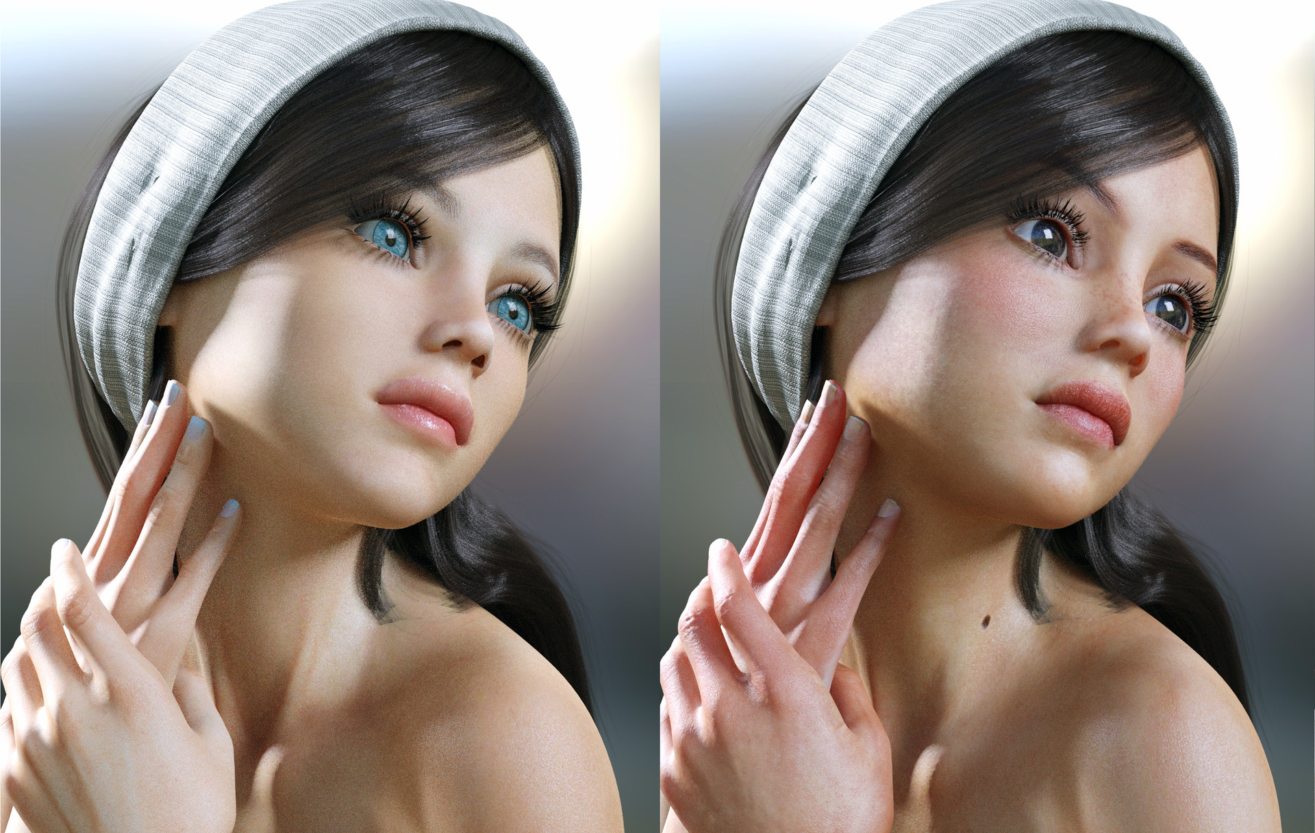 ArtStation - girl diff skin