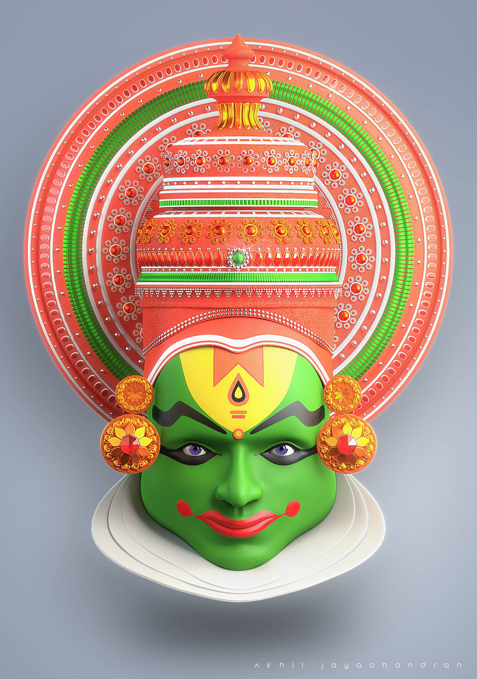 Kathakali Smiling Face
