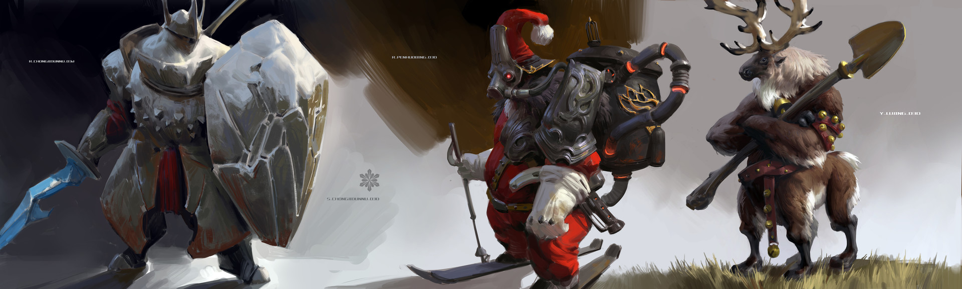 ArtStation - RED TIDES_ Christmas Skin series 02