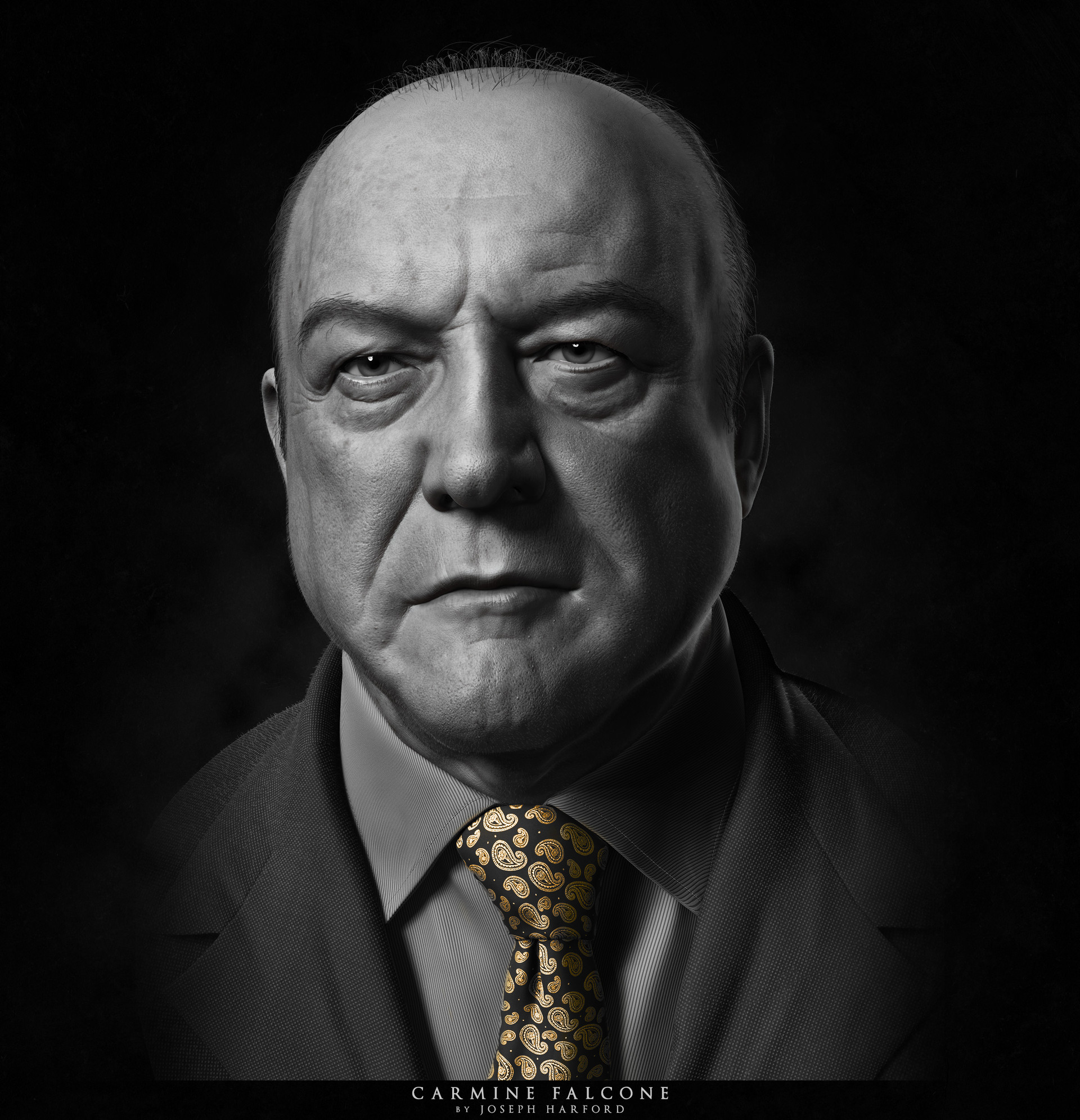 ArtStation - Carmine Falcone - John Doman portrait study