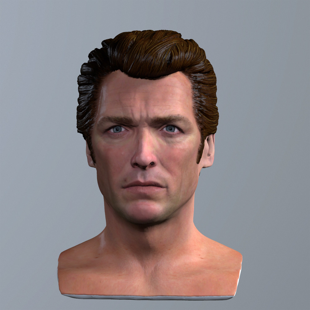 Stephan Plotnicov - 3d printable model Clint Eastwood Dirty Harry
