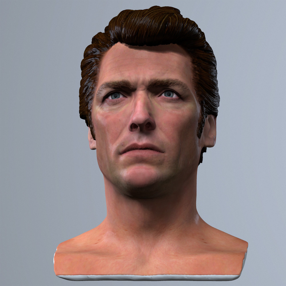 Stephan Plotnicov - 3d printable model Clint Eastwood Dirty Harry