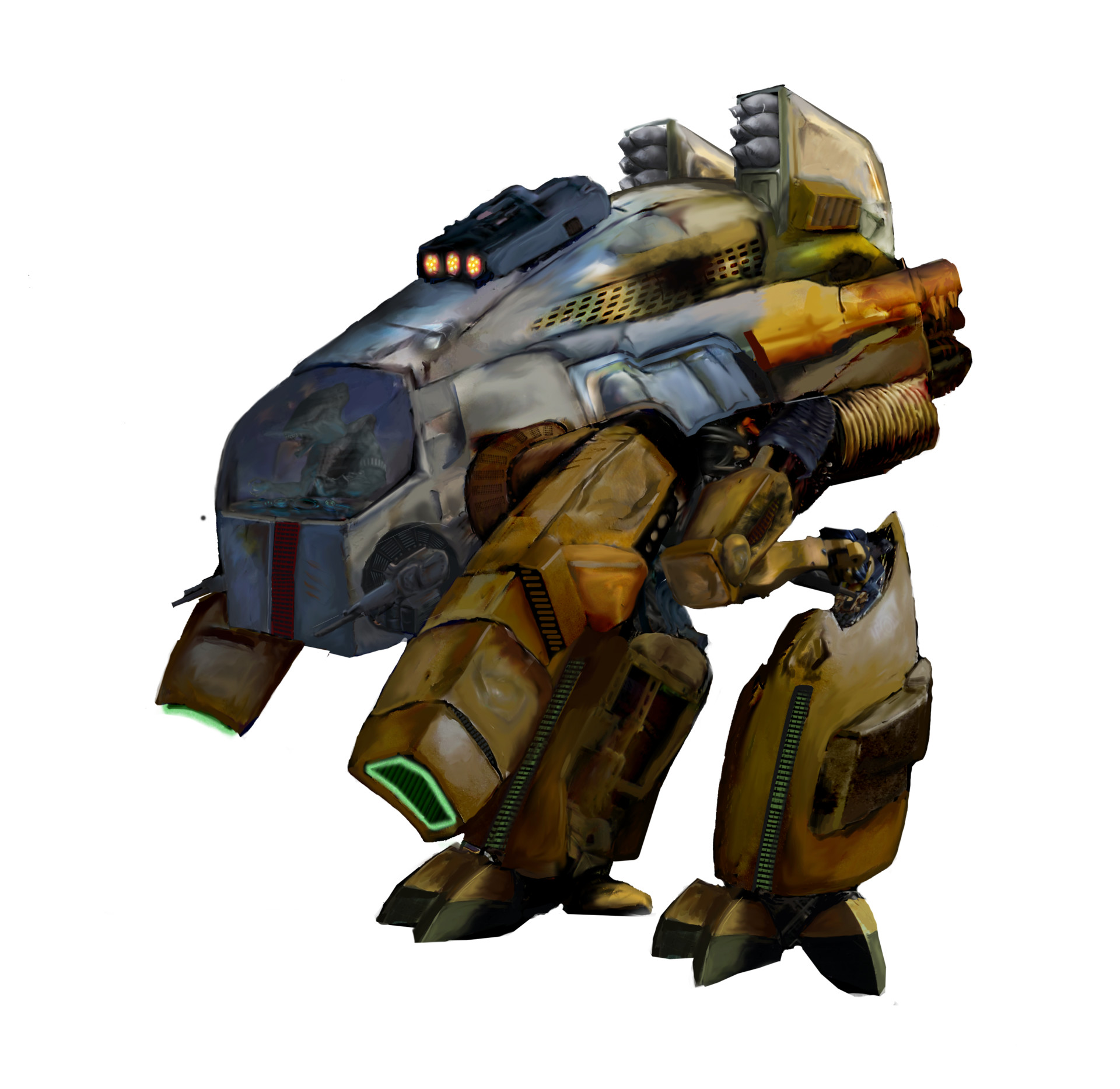 John Fike - Blaster Mech Exploring Rocky Moon