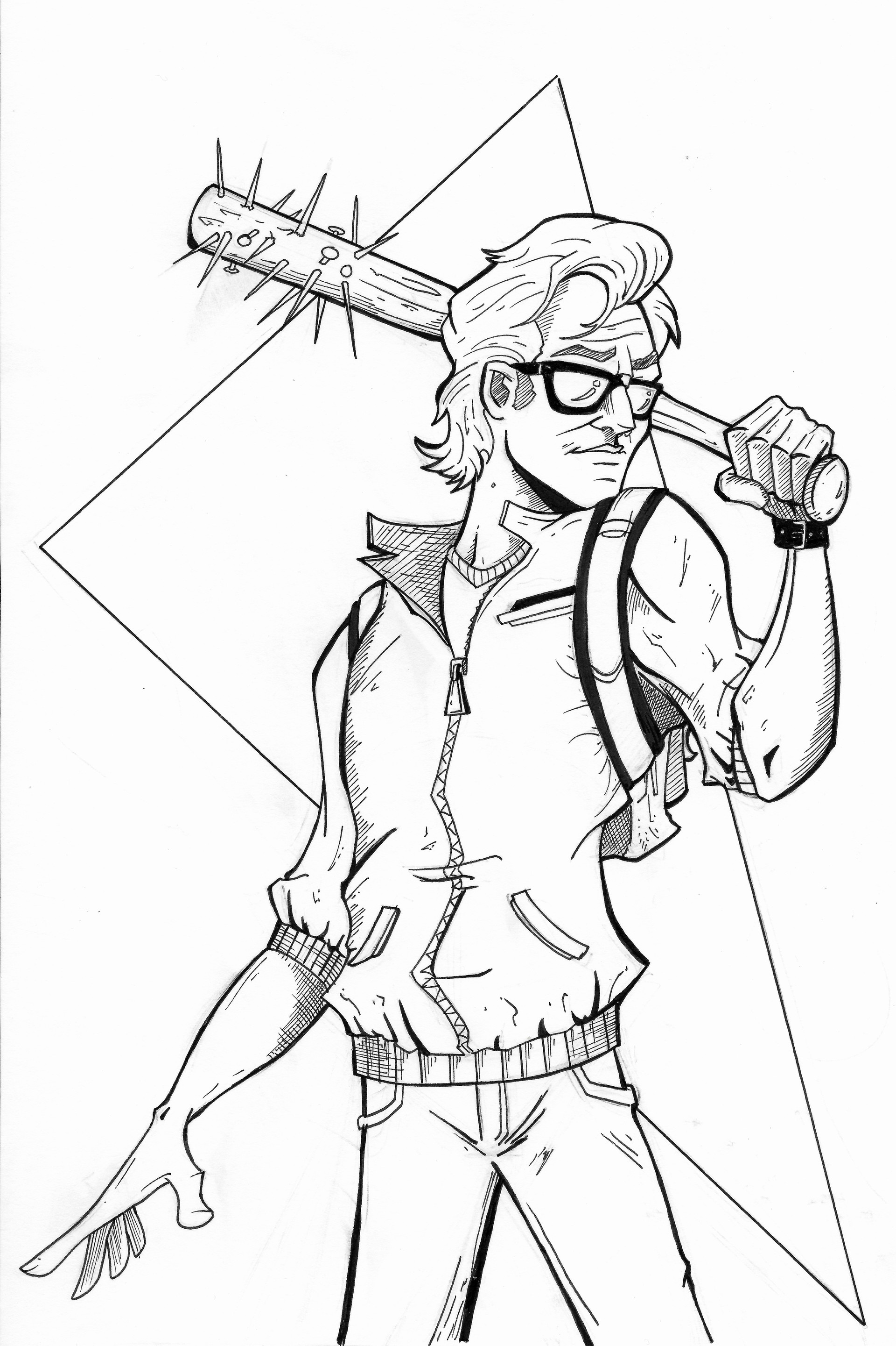 how to draw steves bat