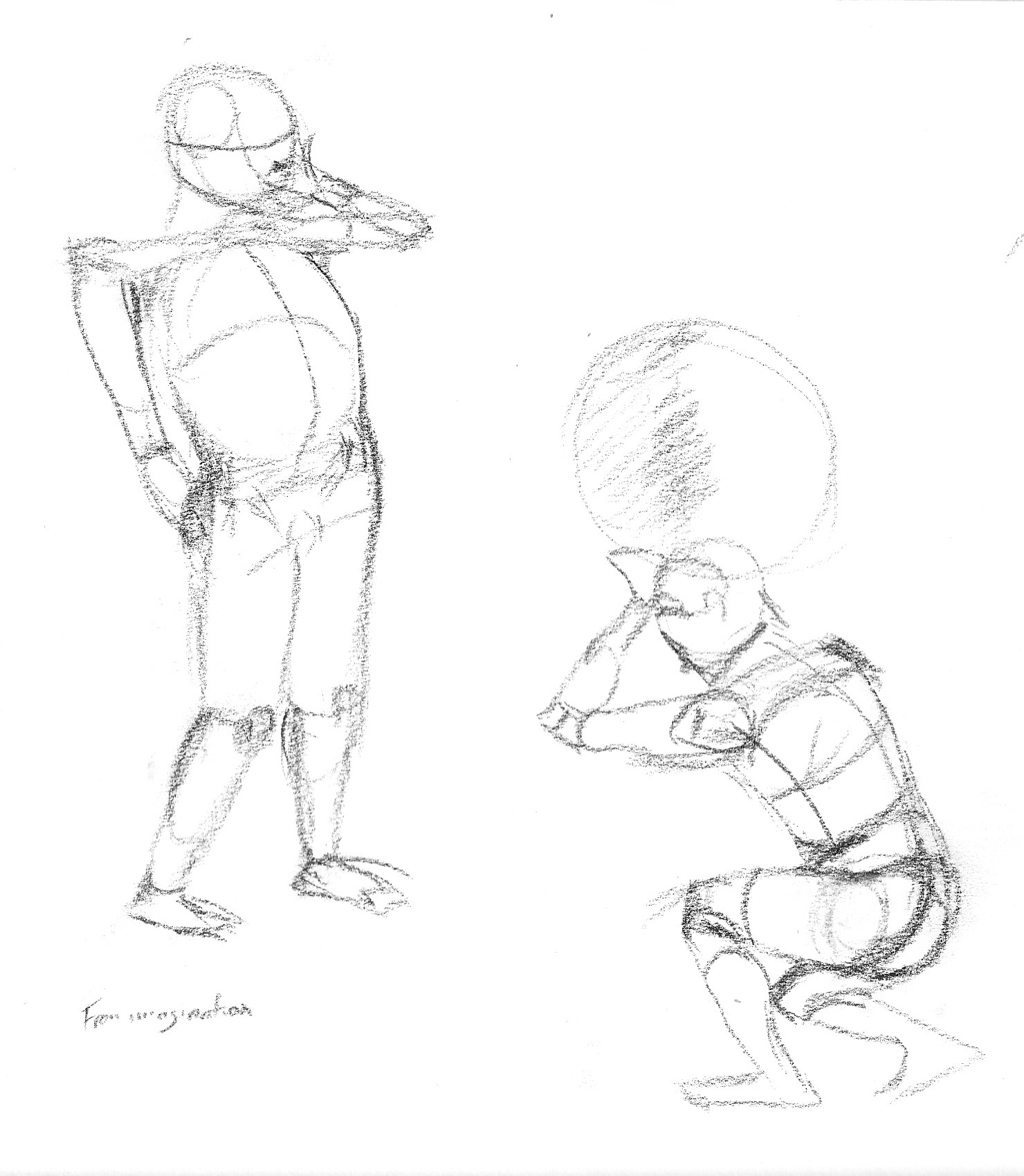 how to draw human figure from imagination