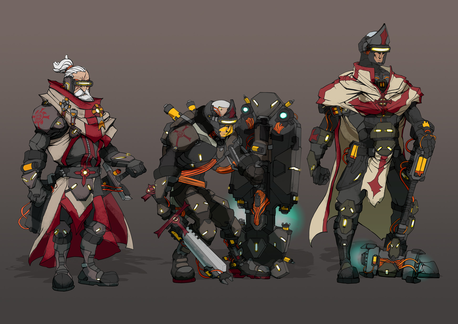 futuristic templar armor