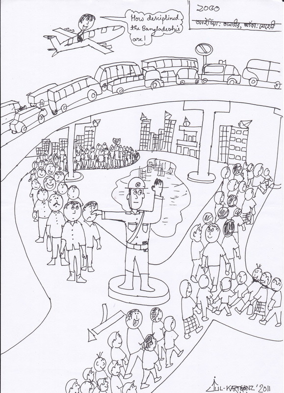 ArtStation - Traffic jam at Dhaka City in 2050