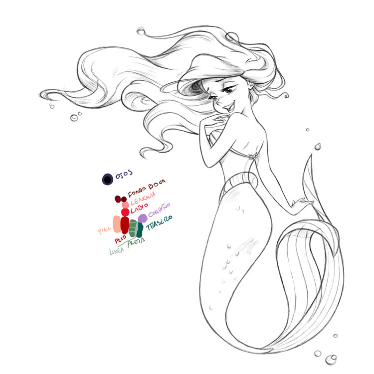 sebastian little mermaid coloring