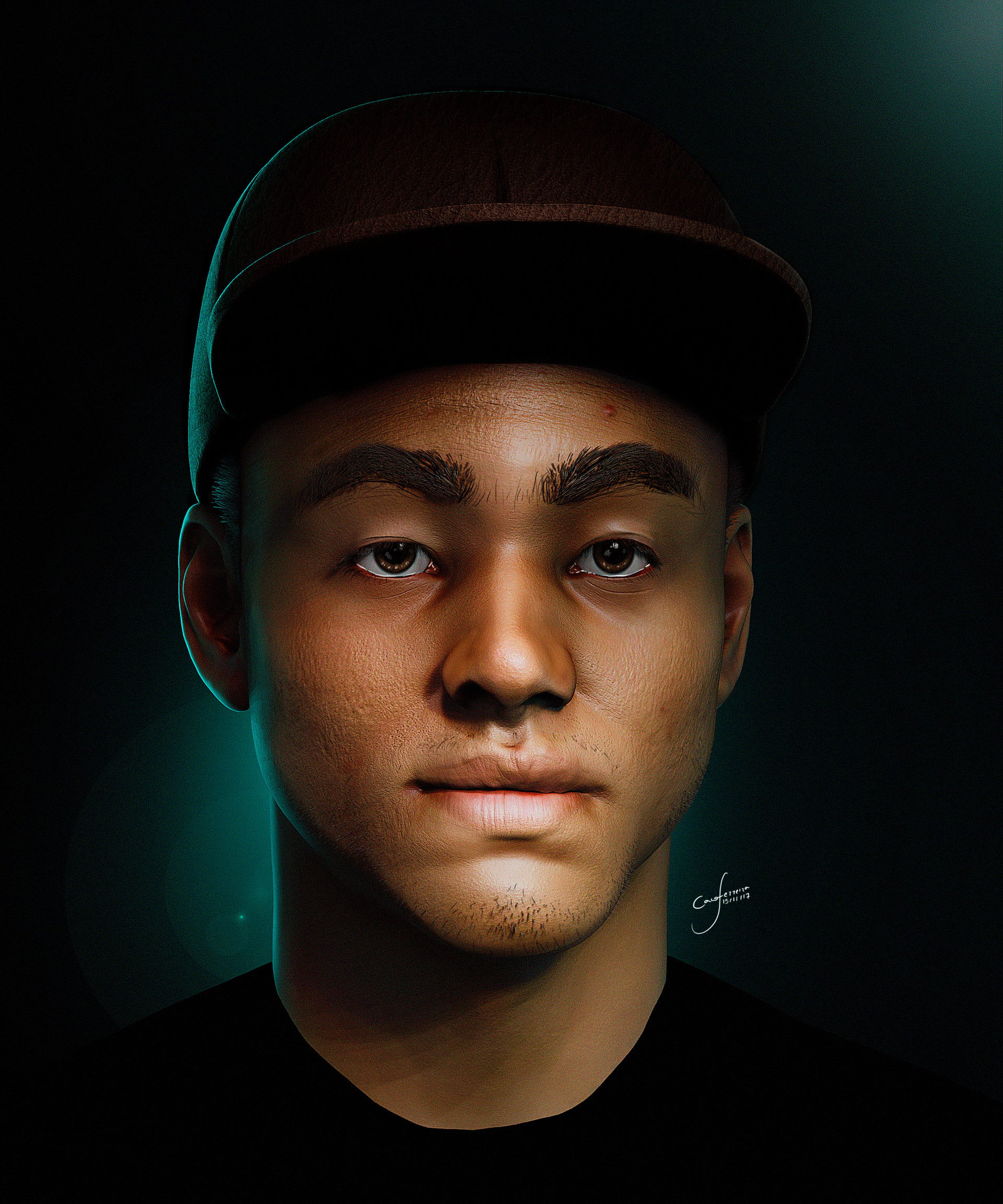 ArtStation - Face and Cap Study