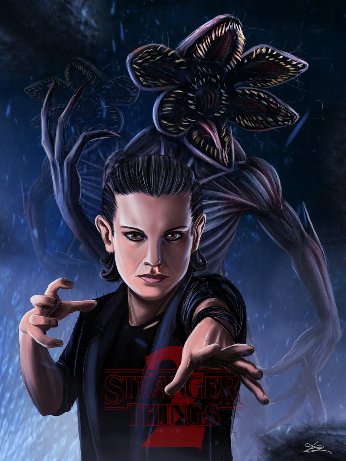 luc Chatelain - Stranger Things; Punk Eleven and Demogorgon