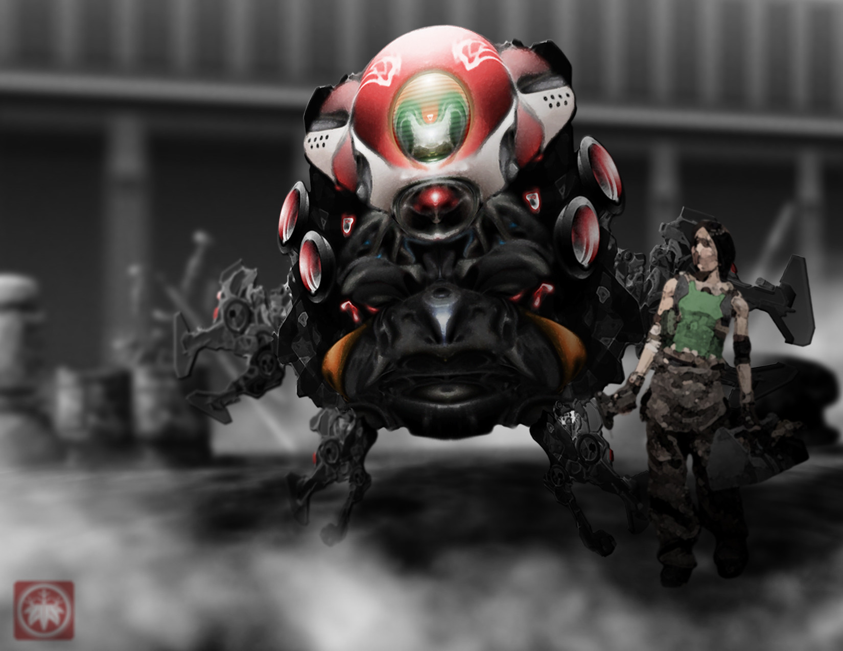 ArtStation - Mechanic + her mech