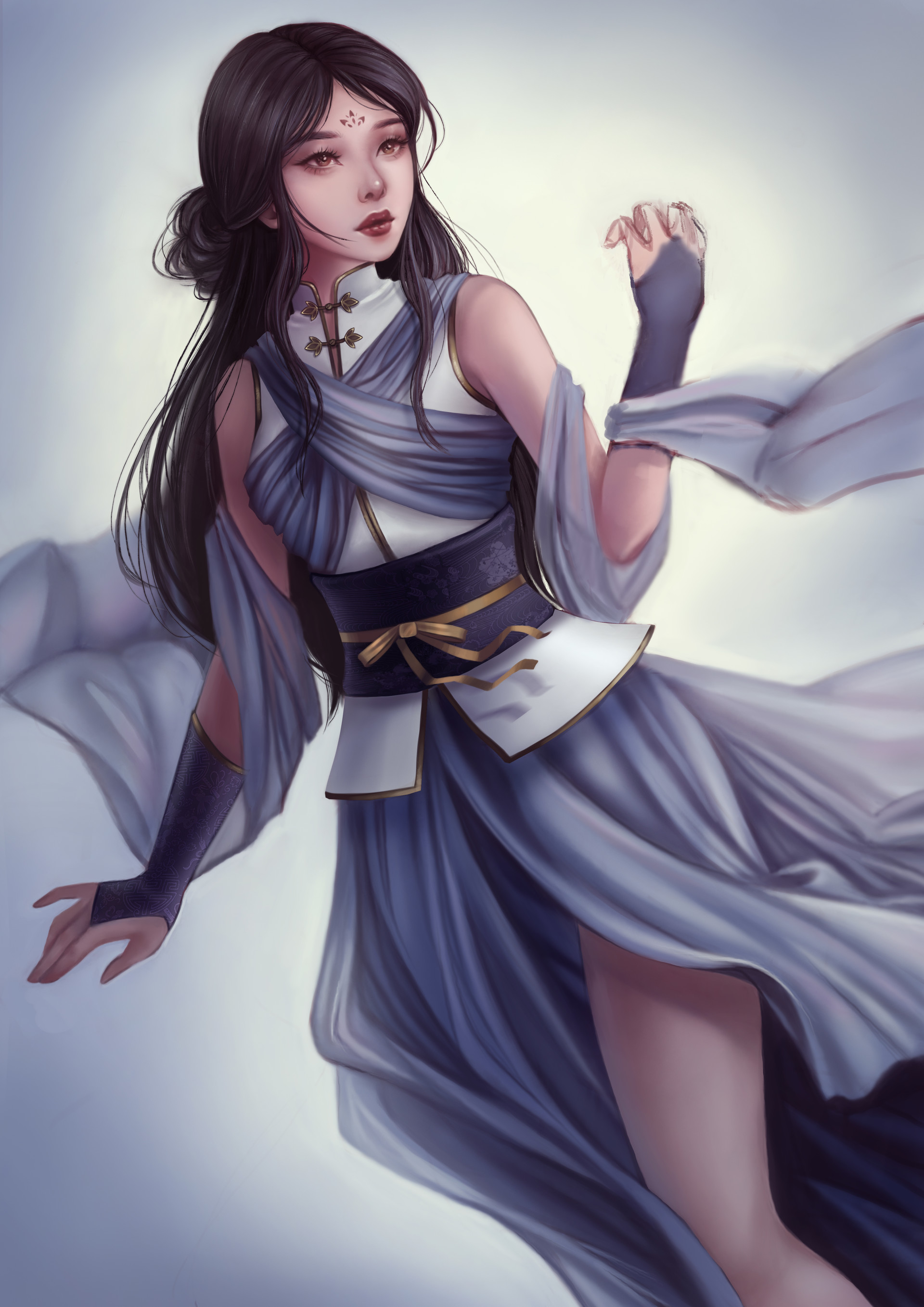 wind goddess drawing