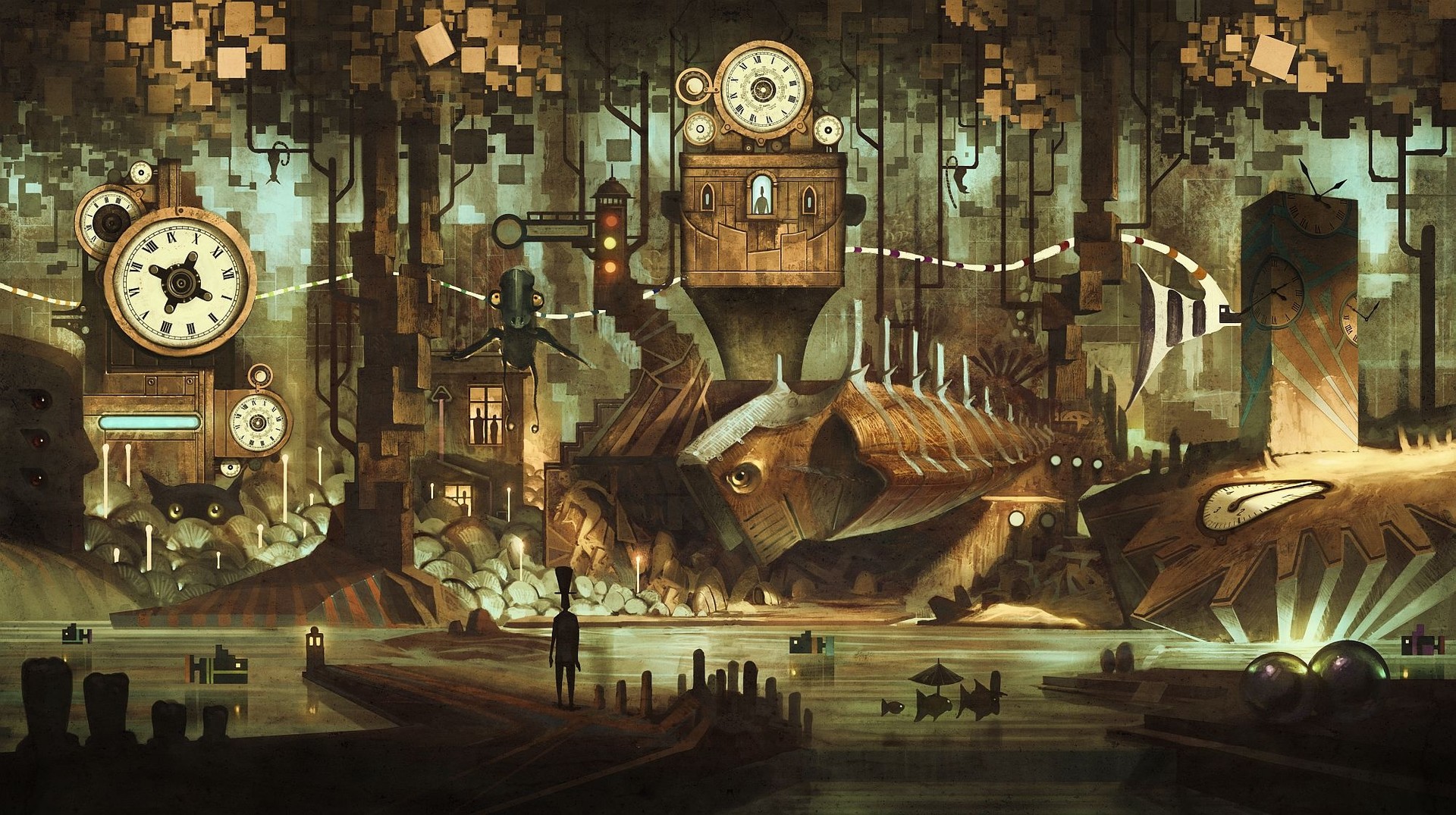 Pixel Fishes by Michal Milkowski : r/ImaginarySteampunk