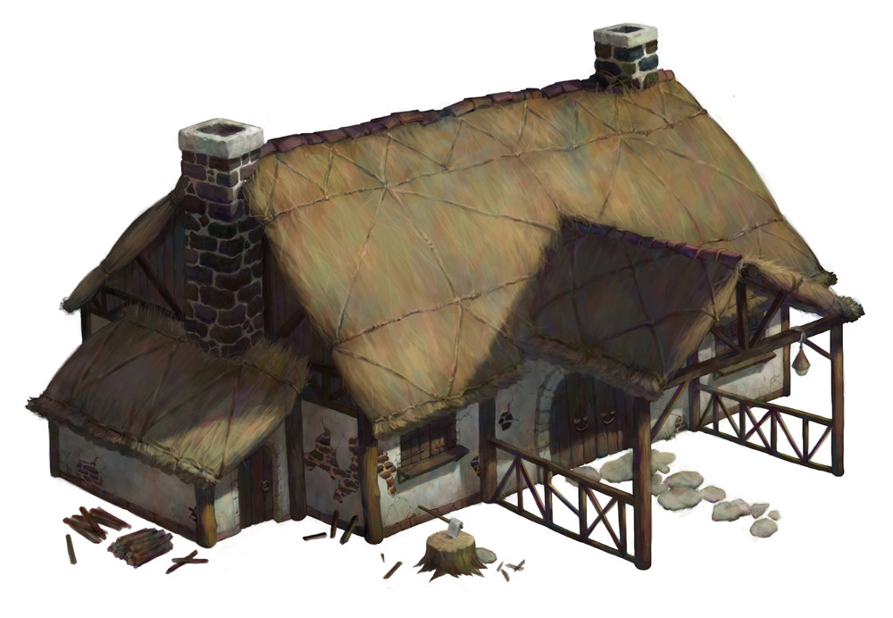 ArtStation - Thatched cottage