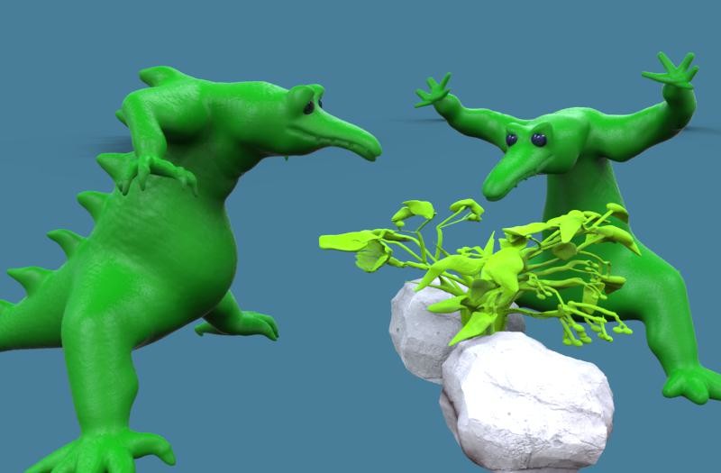 ArtStation - Gator and friend