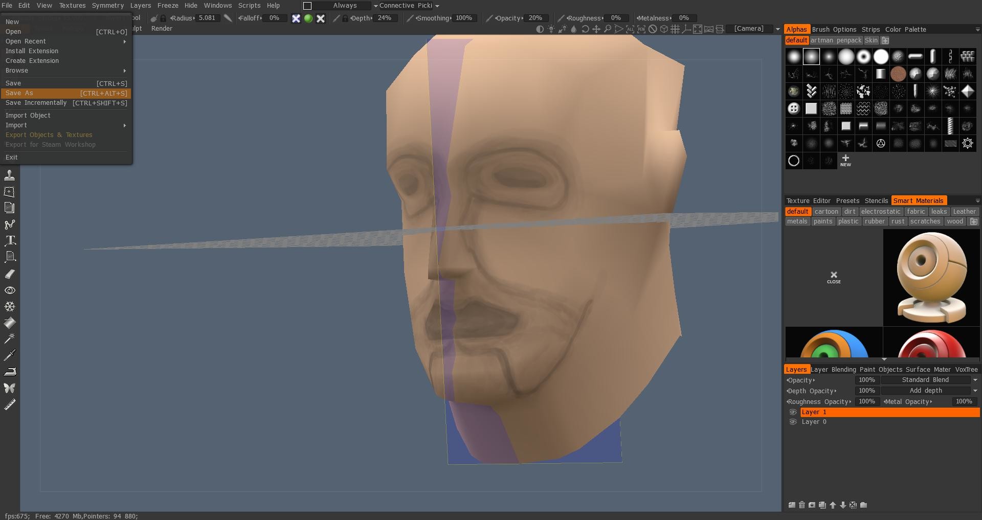 ArtStation - Low poly head texturing