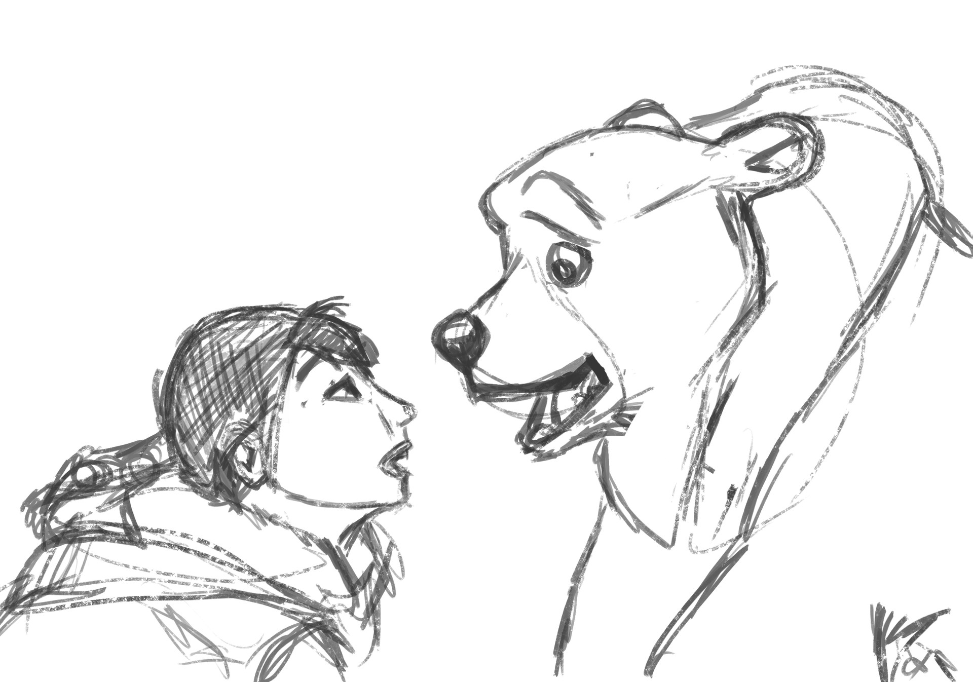 how to draw brother bear