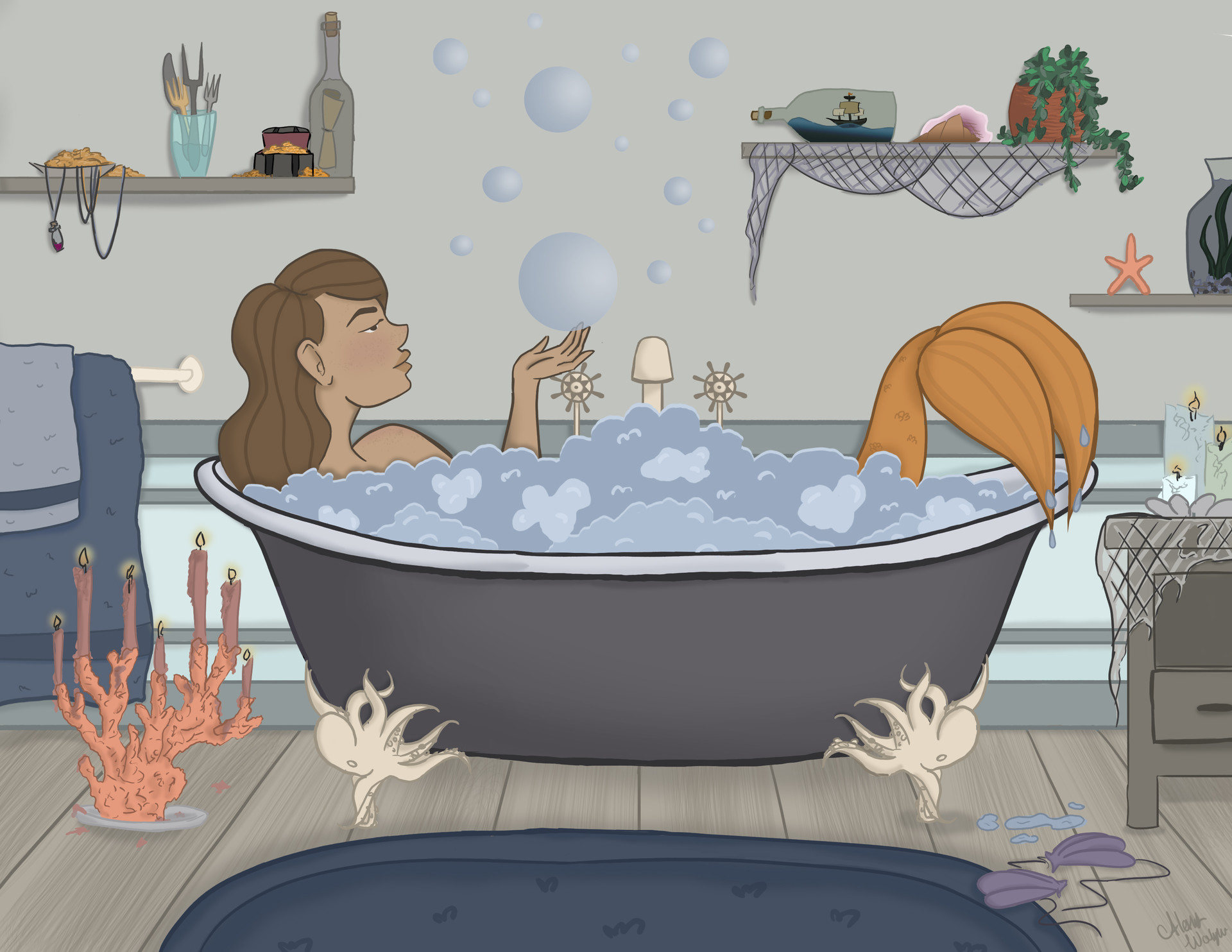 ArtStation - Bath Time