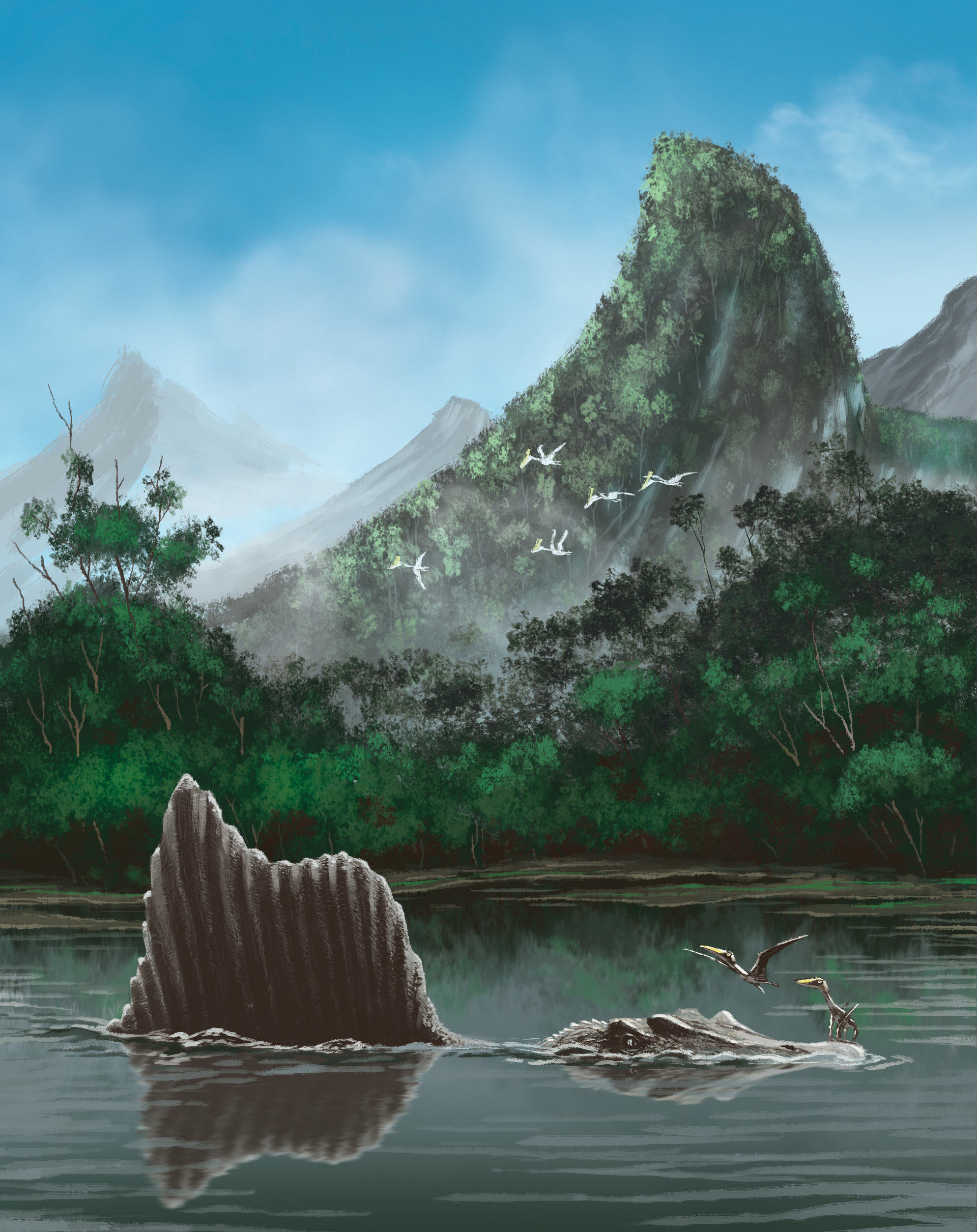 ArtStation - Spinosaurus Swimming