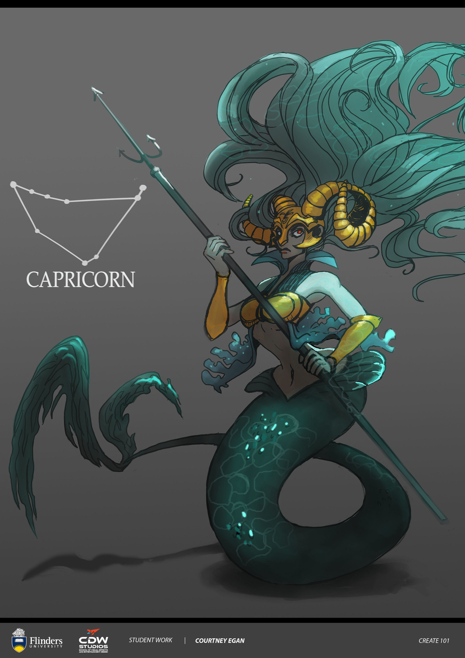 ArtStation - Character Concept - Capricorn Zodiac Warrior