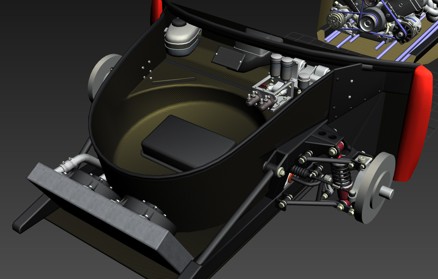 Andrea Sanna - Ferrari F40 engine bay and mechanical parts