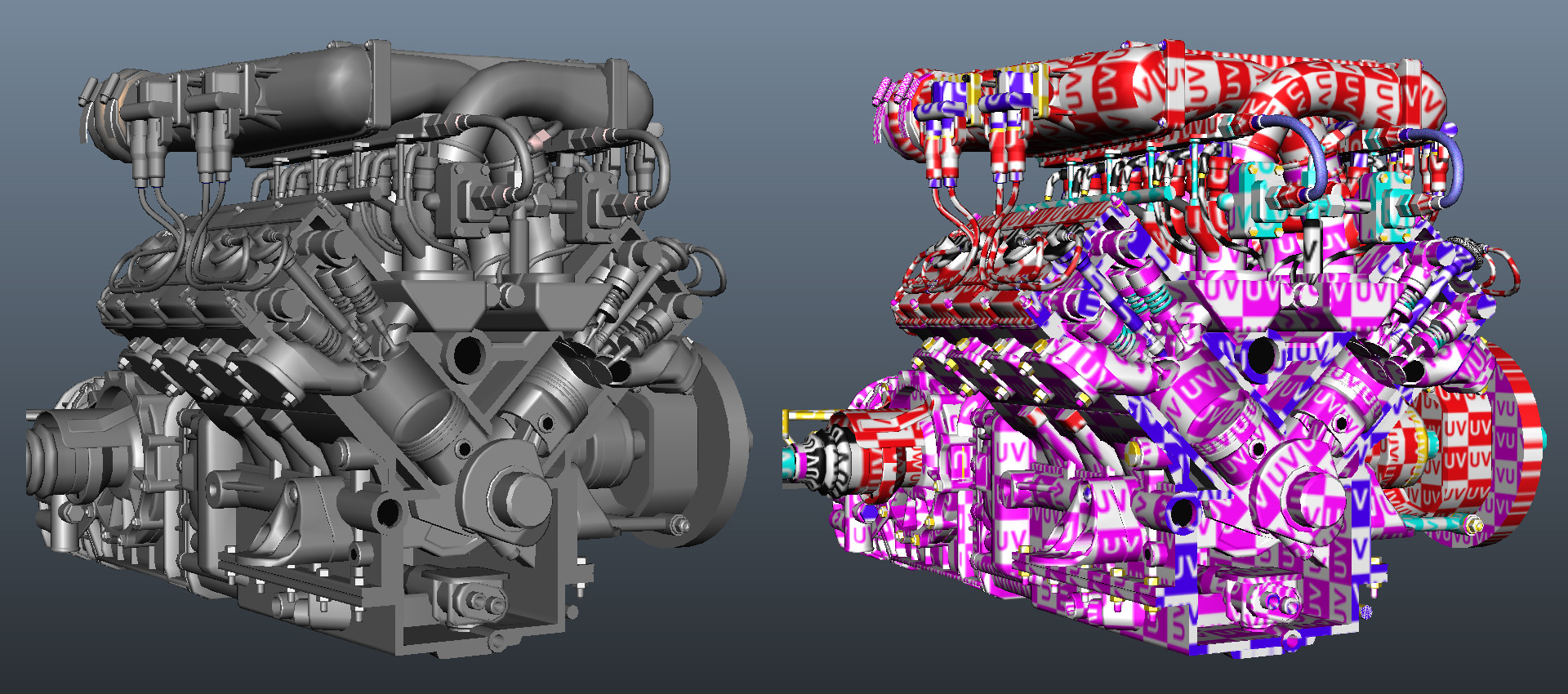 Andrea Sanna - Ferrari F40 engine bay and mechanical parts