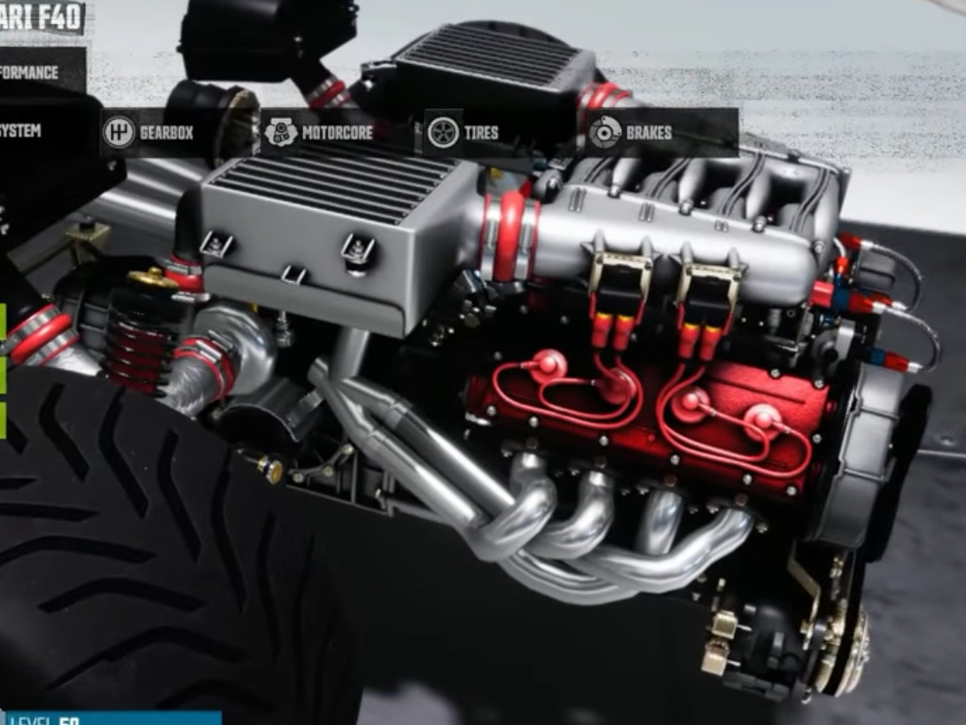 Andrea Sanna - Ferrari F40 engine bay and mechanical parts