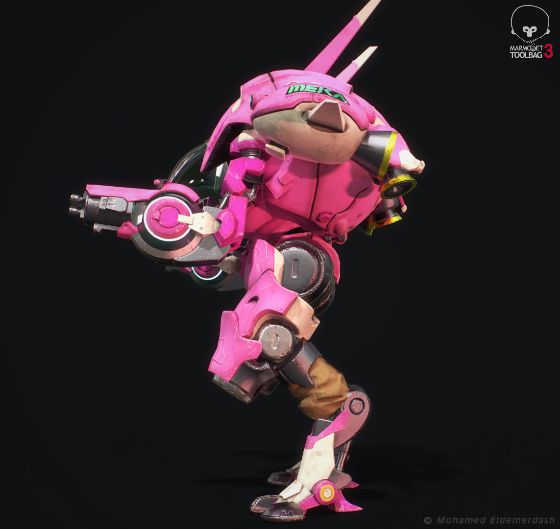 Mohamed El-Demerdash - Meka from Overwatch Fan Art